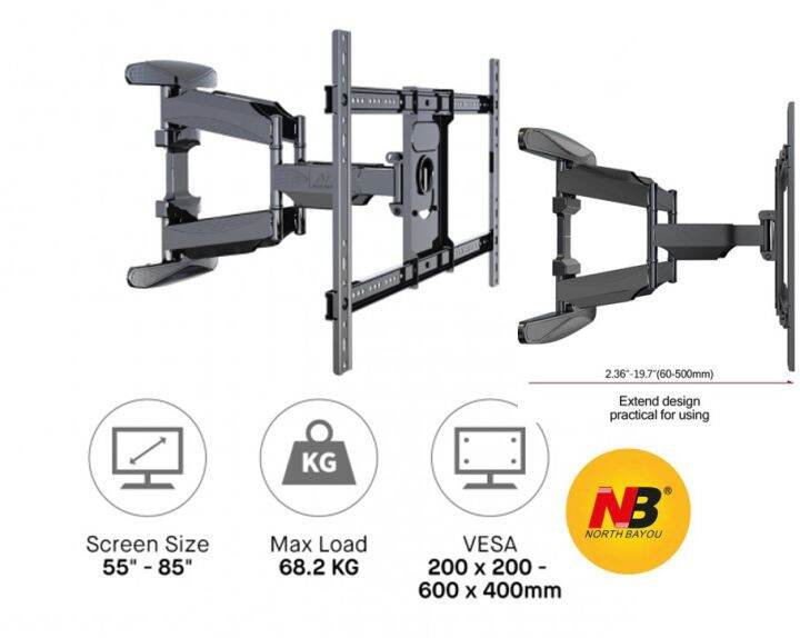 Bracket TV Monitor LED LCD North Bayou NB P65 NBP6 50"-85" New Braket ...