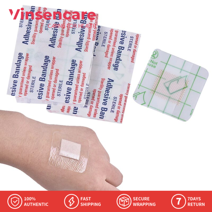 Vinsencare 30Pcs Transparent Waterproof Breathable 38x38mm Square Band ...
