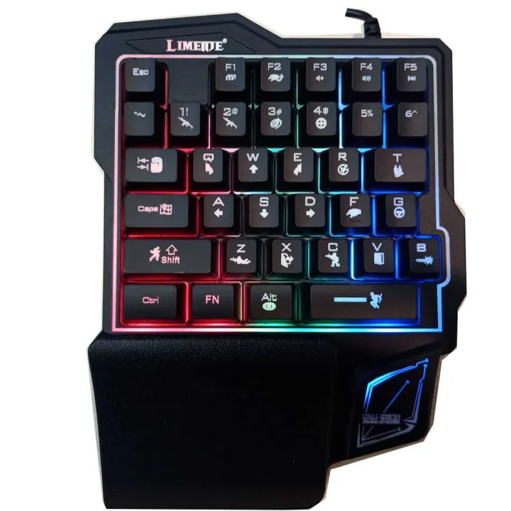 Single Hand Gaming Keyboard RGB 35 Keys - LIMEIDE GK103 | Lazada Indonesia