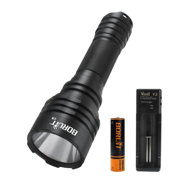 Original BORUiT C8 Wainlight NM1 LED Flashlight 1000M Lighting Distance ...