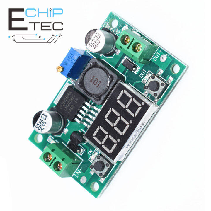 DC-DC LM2596S LM2596 DC 4.0~40 to 1.3-37V Adjustable Buck Buck Power Module + LED Voltmeter ...