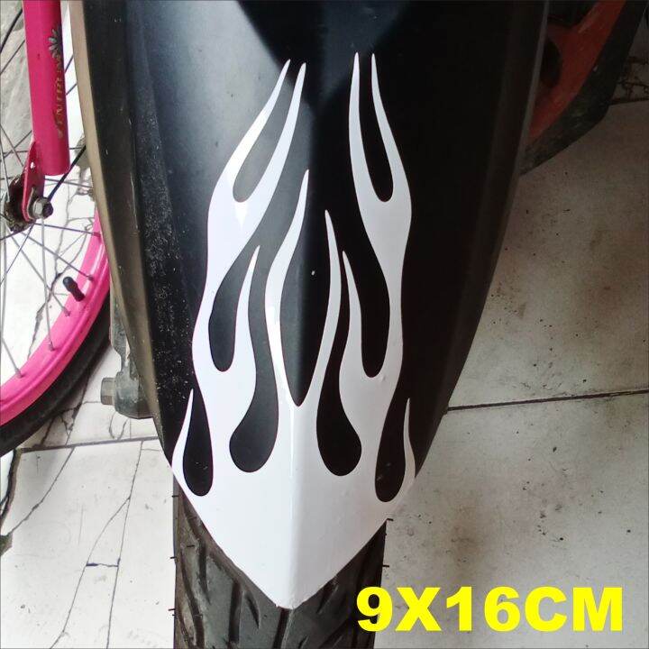 stiker motor skotlet motor spakbor depan motif api bisa untuk semua ...