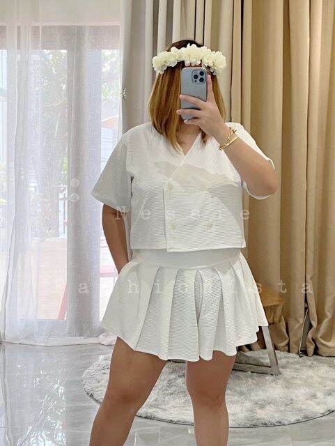 AC - MARY GRACE TERNO BUTTON POLO AND ORIGAMI SHORT | Lazada PH