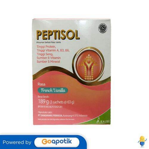 Peptisol Rasa French Vanilla 63 Gram Box 3 Sachet (189 Gram) | Lazada ...