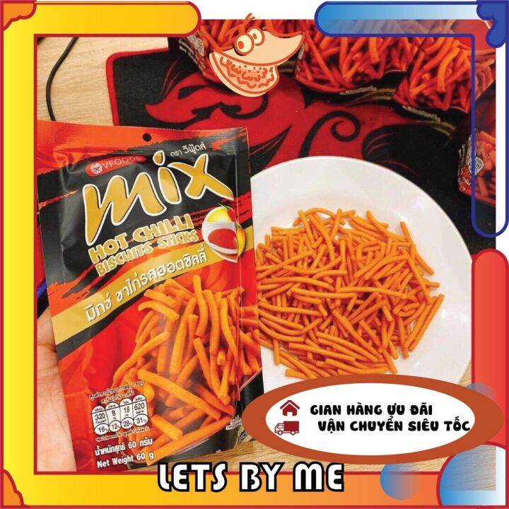 Bim bim que thái lan MIX vị ớt cay gói lớn 60g ăn cực đã LETS BITE ME ...