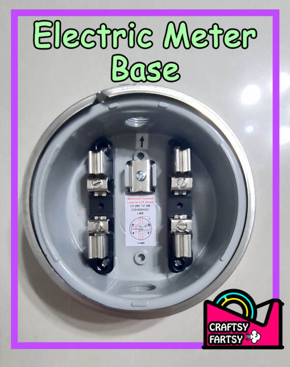 (PER PIECE) Electric Meter Base Round Max 125A with 1 inch holes ...