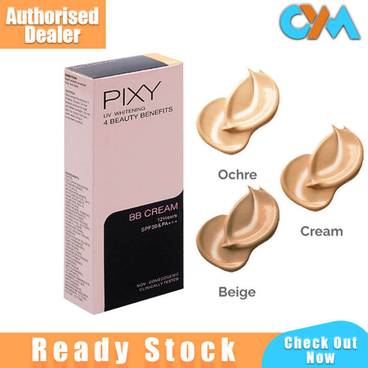 Pixy UV Whitening BB Cream SPF30 & PA++ 30ml Beige /Ochre /Cream Long Lasting 12hours Whitening ...
