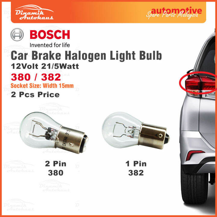 Car Brake Halogen Light Bulb (Mentol Lampu Brek Kereta) Bosch Pure ...