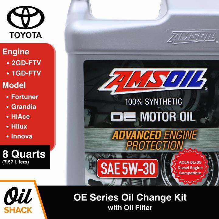 Toyota AMSOIL 5w30 OE Series Oil Change Kit | Fortuner, Grandia, HiAce ...