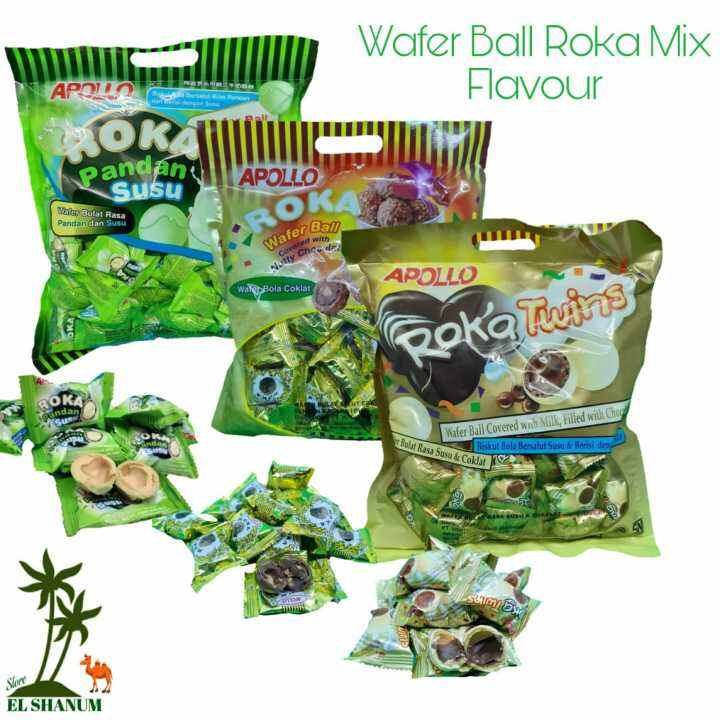 APOLLO ROKA MIX 250gram ( ROKA ORIGINAL , ROKA TWINS , ROKA PANDAN SUSU) / APOLLO ROKA WAFER ...
