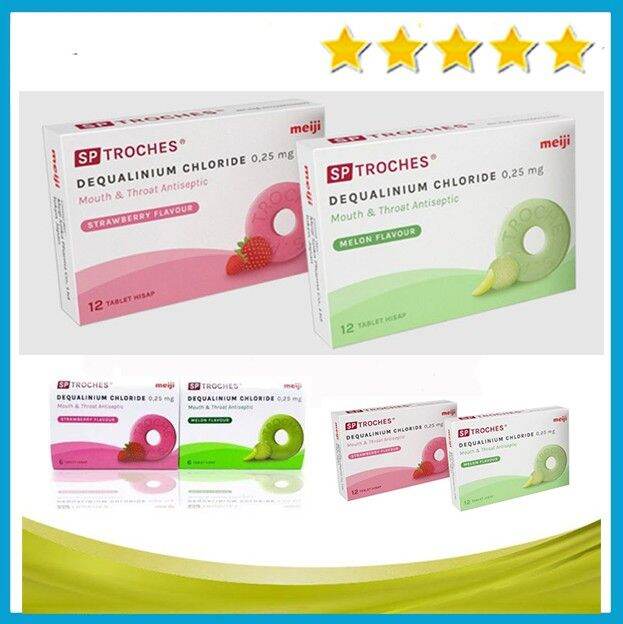 SP Troches Rasa Strawberry Melon isi 12 Tab Tenggorokan Sariawan Anak ...