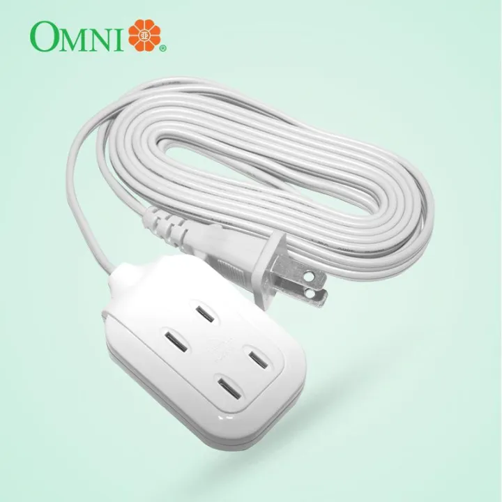 OMNI 3 Gang Outlet Dual Portable Extension Cord Set 3 Meter Wire - WDP ...