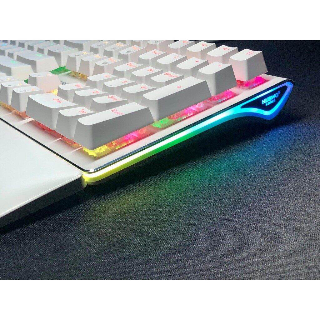 NUBWO X30 สีขาว TERMINATOR White RGB Mechanical Gaming Keyboard ...