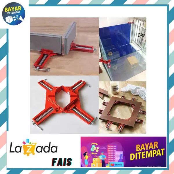 Clamp Penjepit Sudut Frame Kayu 90 Derajat 75mm ZK1478100 / Alat Klem ...