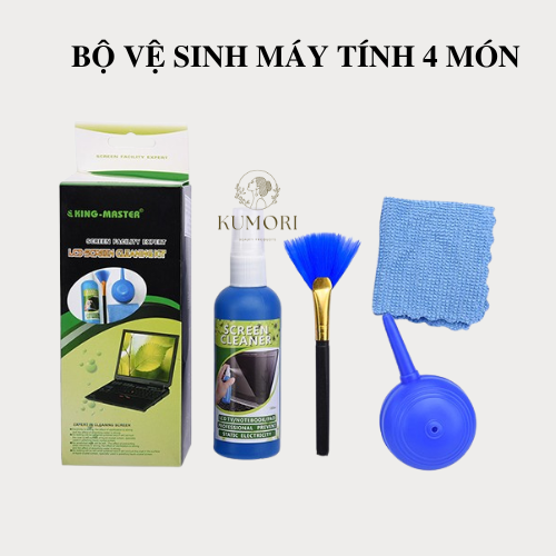 BỘ DỤNG CỤ VỆ SINH LAPTOP MÁY VI TÍNH KING MASTER combo 4 món lau chùi ...