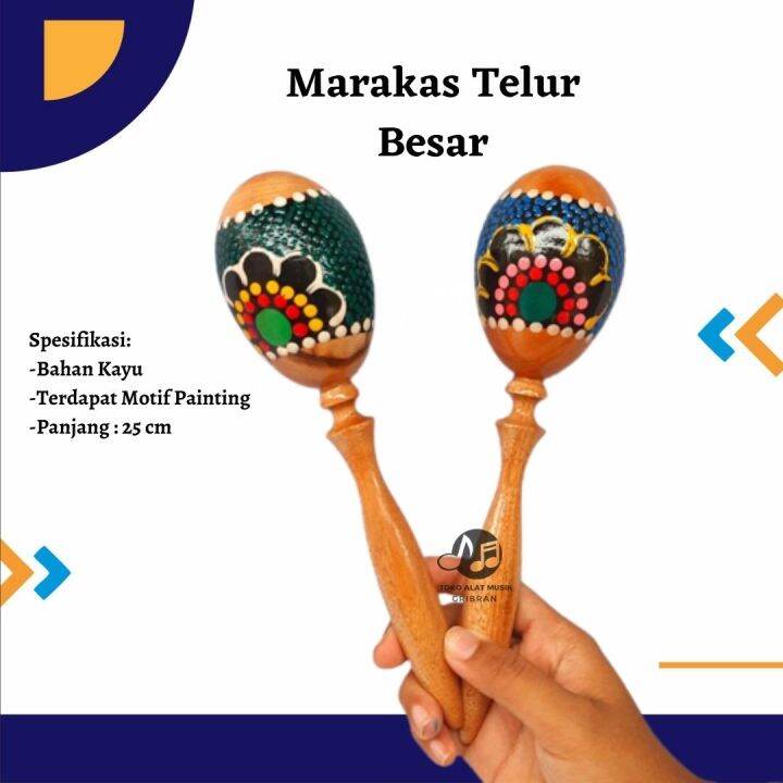 Marakas Kayu Shaker Maracas Perkusi Kecrekan Alat Musik Tradisional ...