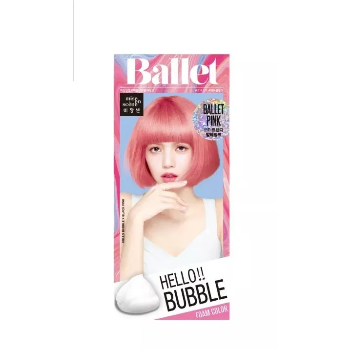 [ สี Ballet - Lisa ] แชมพูเปลี่ยนสีผม Mise En Scene Hello Bubble x ...