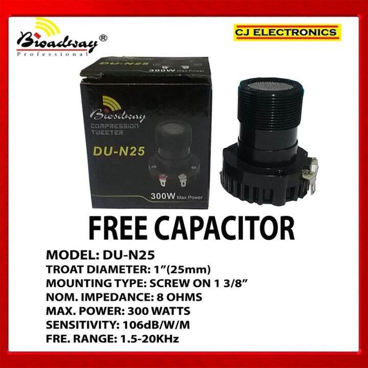 300 WATTS DU-N25 Broadway Compression Tweeter | Lazada PH 300 WATTS DU-N25 Broadway Compression Tweeter | Lazada PH