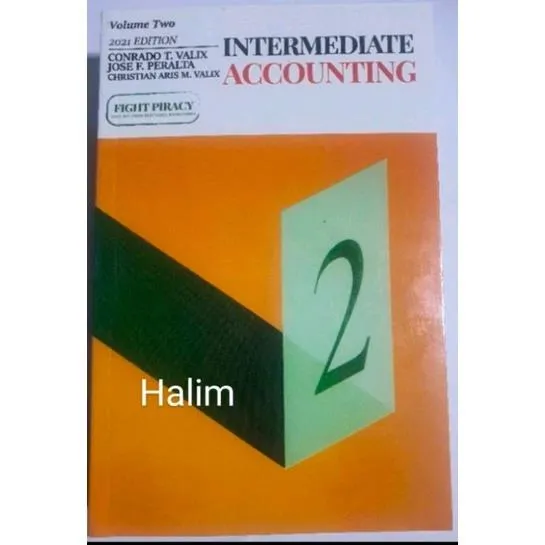 INTERMEDIATE ACCOUNTING vol.2 (2021edition by Conrado Valix) | Lazada PH INTERMEDIATE ACCOUNTING vol.2 (2021edition by Conrado Valix) | Lazada PH