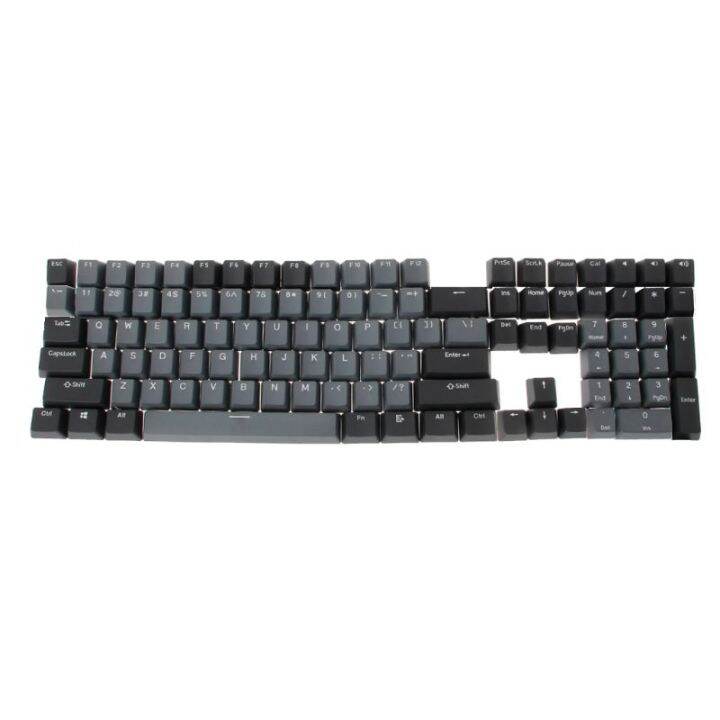 Dolch สีดำสีเทาผสมหนา PBT 108 Keycaps OEM โปรไฟล์เชอร์รี่ ANSI Layout ...