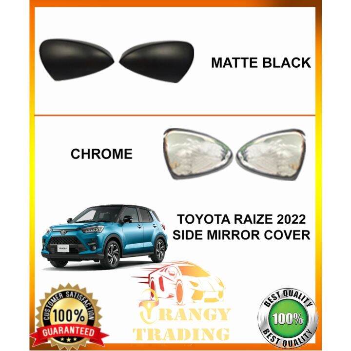 Toyota Raize 2022 to 2023 Side Mirror Cover MATTE BLACK / CHROME ...