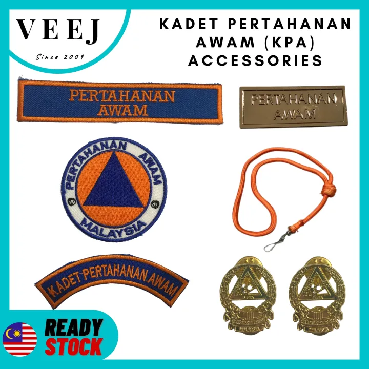 Kadet Pertahanan Awam Logo Lencana Bahu Poket Logo Sulam Jpa Kpa Jpam Apm 2pcs Lazada 