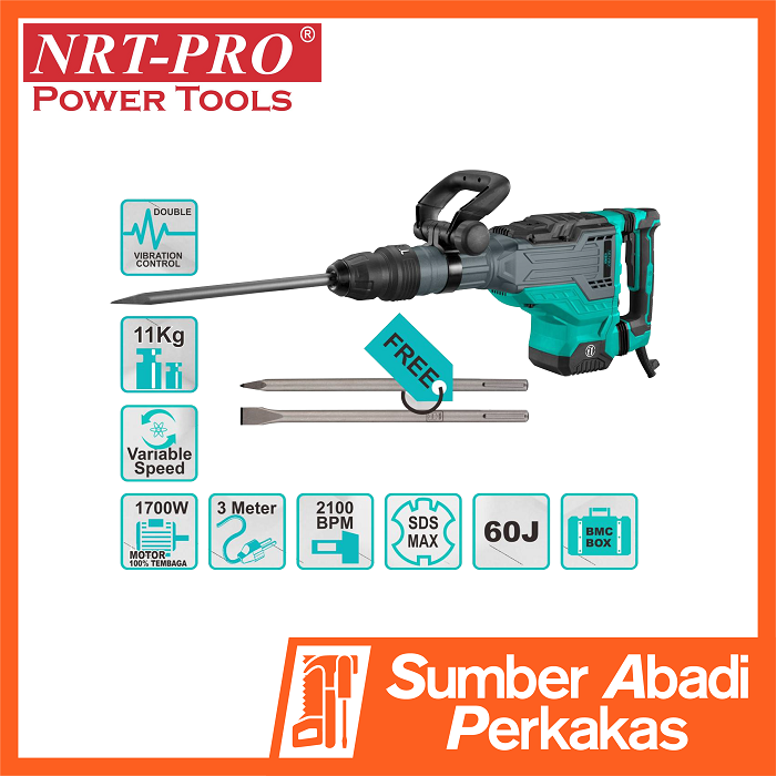 NRT-PRO PH11 HD Mesin Bor Bobok Jack Hammer Demolition Drill Beton ...