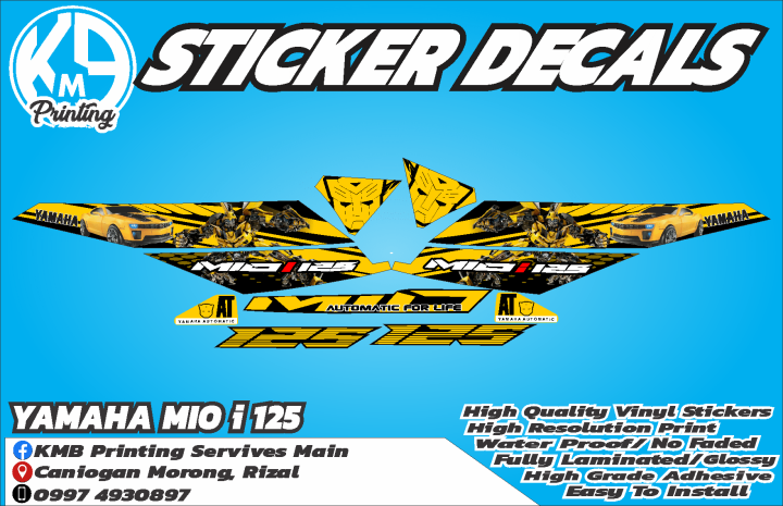Mio i 125 Sticker Decals Transformer Design | Lazada PH