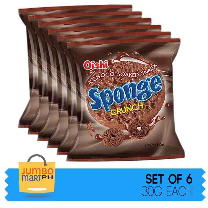OISHI SPONGE CRUNCH CHOCO SNACK 30G / SET OF 6 | Lazada PH