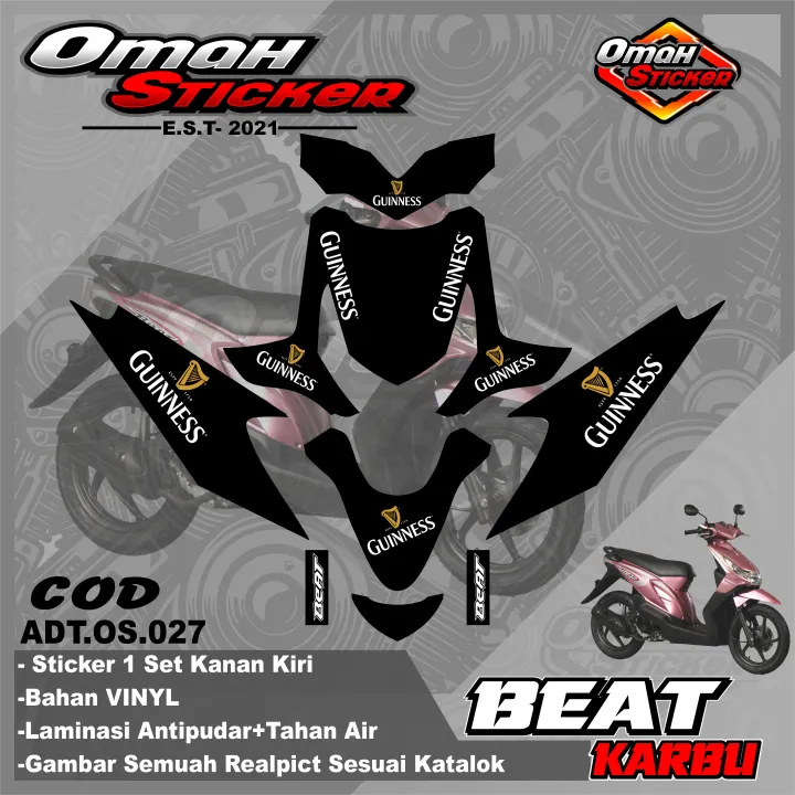Striping Decal BEAT KARBU. Sticker Striping Lis Variasi Full Body BEAT ...
