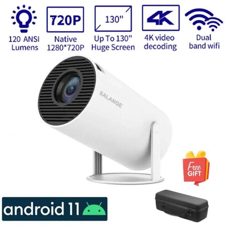 Salange HY300 Android 11.0 Mini Projector LED Beamer Home Cinema ...