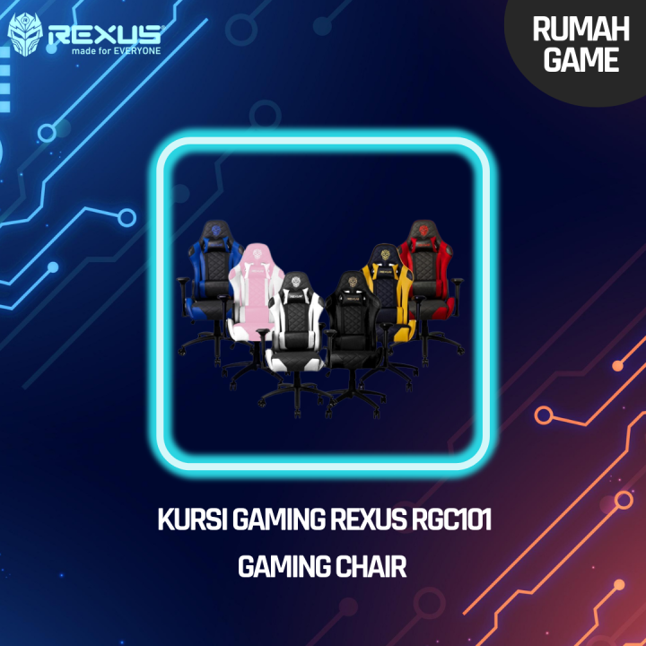 Rexus RGC101 / RGC 101 Gaming Chair Kursi Gaming - Pink White | Lazada ...