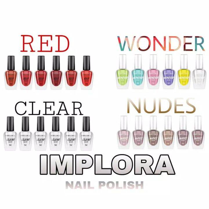 IMPLORA NAIL POLISH/ Kutek Implora (Isi 1 botol atau perpack 6 botol ...