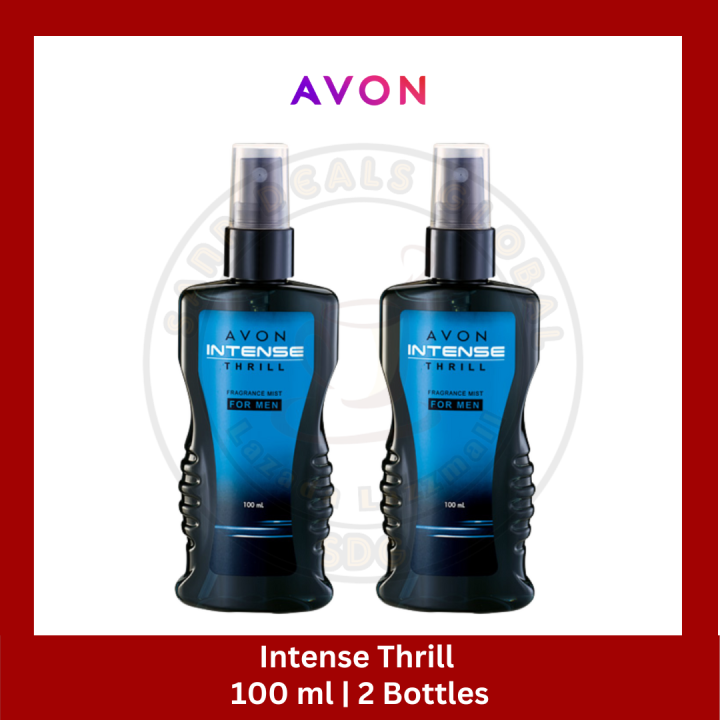 AVON Intense Thrill Fragrance Mist for men 100 ml ( 2 BOTTLES ) | Lazada PH