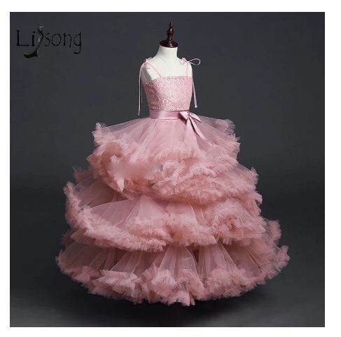 Gaun Anak New 2021 Warna Dusty Pink Tutu Pageant Dresses Untuk Anak ...