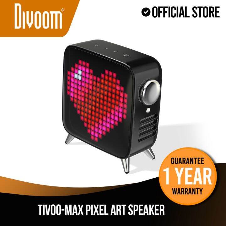 【Tiktok Hot】、【New】 Divoom Tivoo-Max Pixel Art Speaker Black | Lazada PH