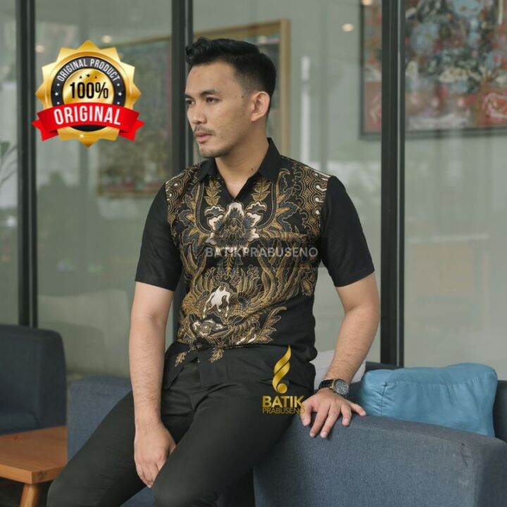 MAWAR MAS BATIK PRIA LENGAN PENDEK KEMEJA BATIK PRIA MODERN BAJU KERJA ...