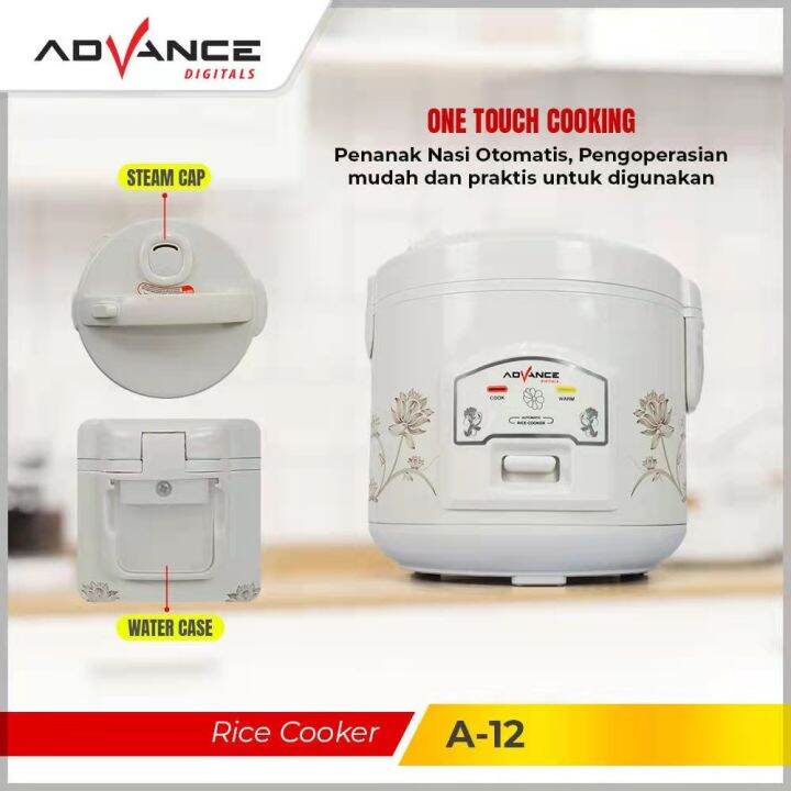 Advance Rice Cooker Mini 1.2L Penanak Nasi Serbaguna 3 in 1 Magic Com A-12 GARANSI 1 TAHUN ...
