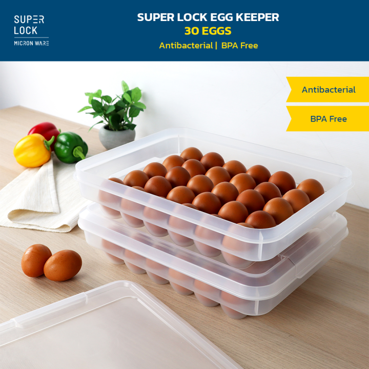 Super Lock Egg Keeper 30 Eggs, Antibacteria, BPA Free (6111) | Lazada PH