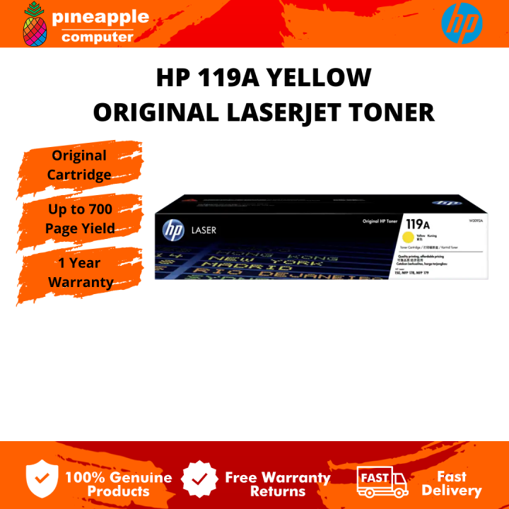 HP 119A Yellow Original Laser Original Toner Cartridge for HP 150 & 170 ...
