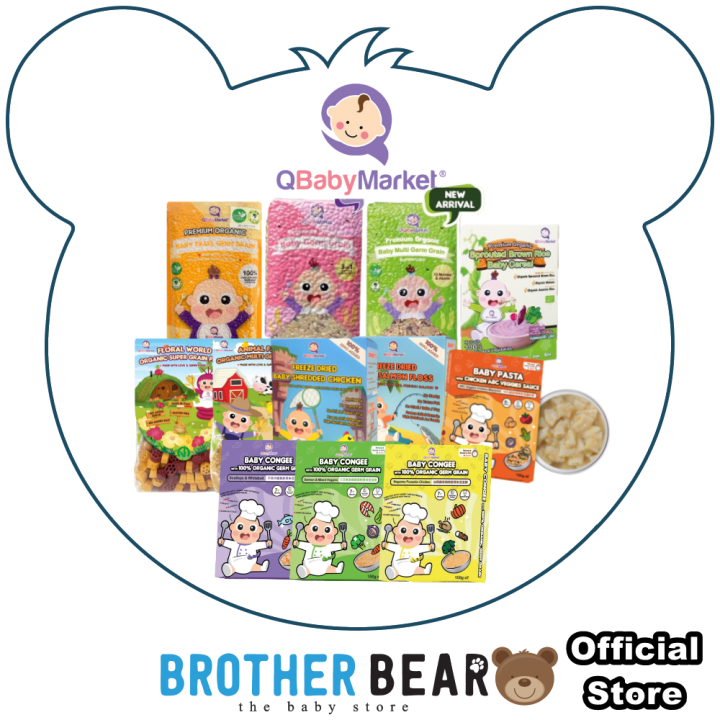 Q Baby Market Premium Organic Baby Germ Grain (For 6 months & above) 600g/Pasta / Germ Rice ...