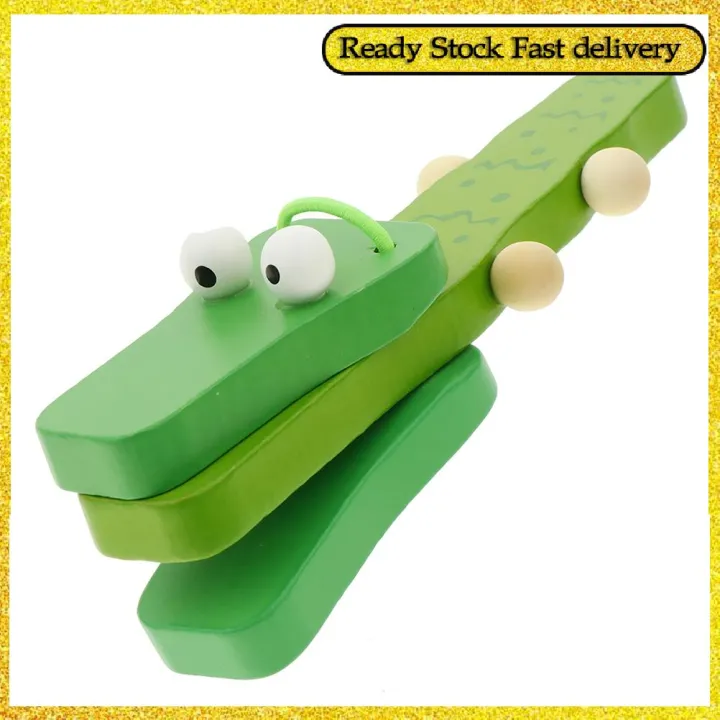 Cartoon Crocodile Wooden Castanet Clapper Musical Instrument Child ...