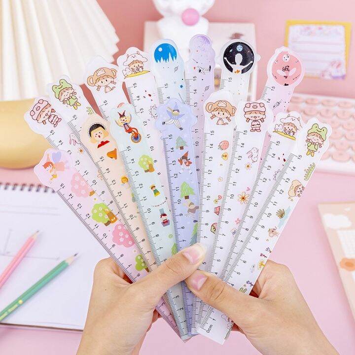 PROS Attractive Cartoon Cute Children's Drawing Ruler Straight Ruler ...