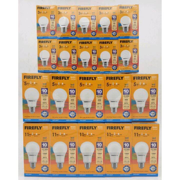 ♘Firefly LED Bulb 3w, 5w, 7w, 9w, 11w, 13W, 15W, 18W (Daylight, Warm ...