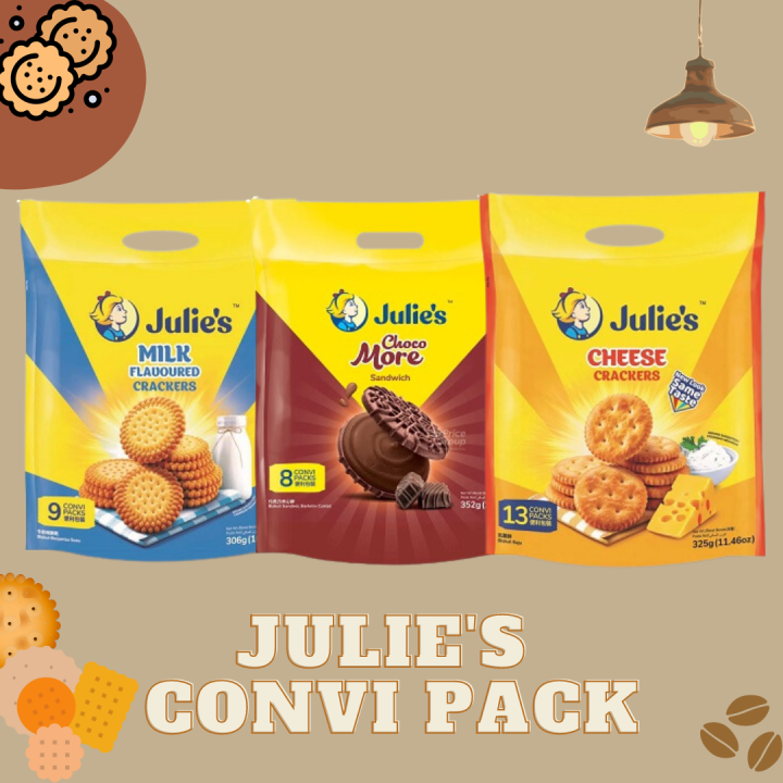 Julie's Convi Milk Crackers/Choco More/Cheese Crackers 306g-352g | Lazada