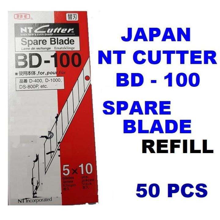 JAPAN NT CUTTER BD-100 SPARE BLADE PENKNIFE REFILL 50PCS | Lazada Singapore