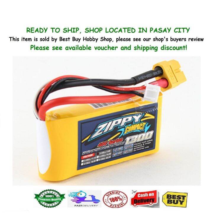 ZIPPY Compact 1300mAh 2s 7.4volts 40c - 50c (78) | Lazada PH