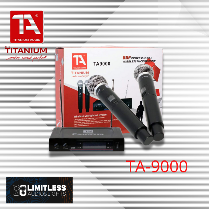 Wireless microphone Titanium Audio TA9000 UHF Professional | Lazada PH