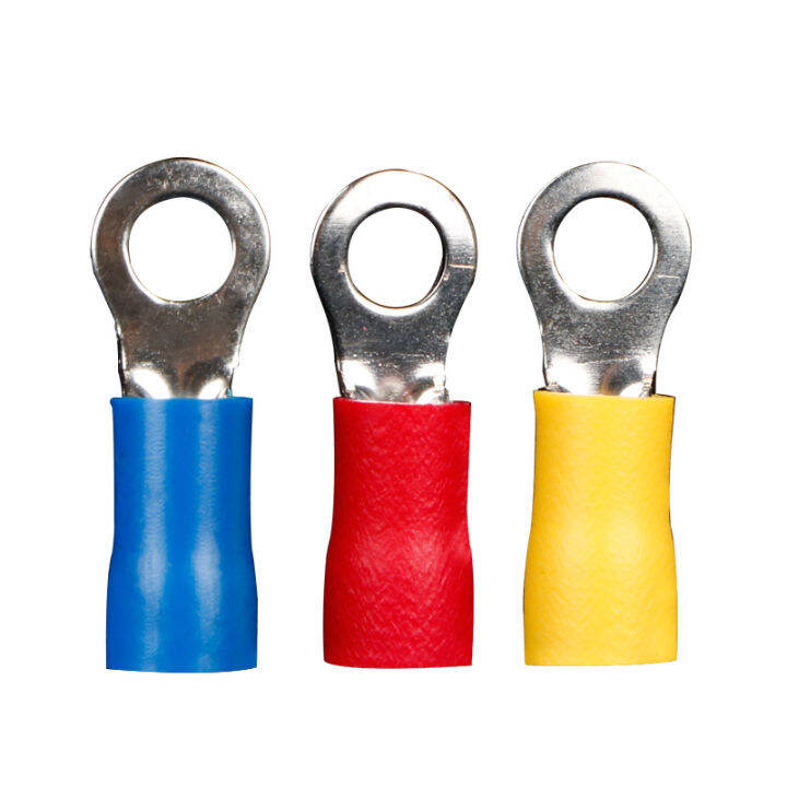 RV5.5-8 Round pre-insulated cold-pressed end O-shaped terminal 500 copper wire lugs and noses ...