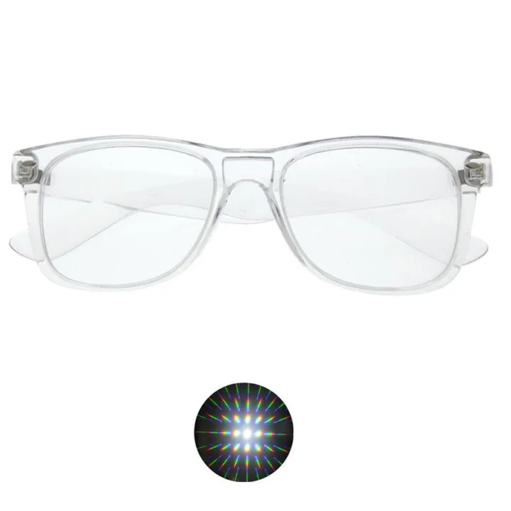Ultimate Diffraction Glasses-3D Prism Effect EDM Rainbow Style Rave Frieworks Starburst Glasses ...